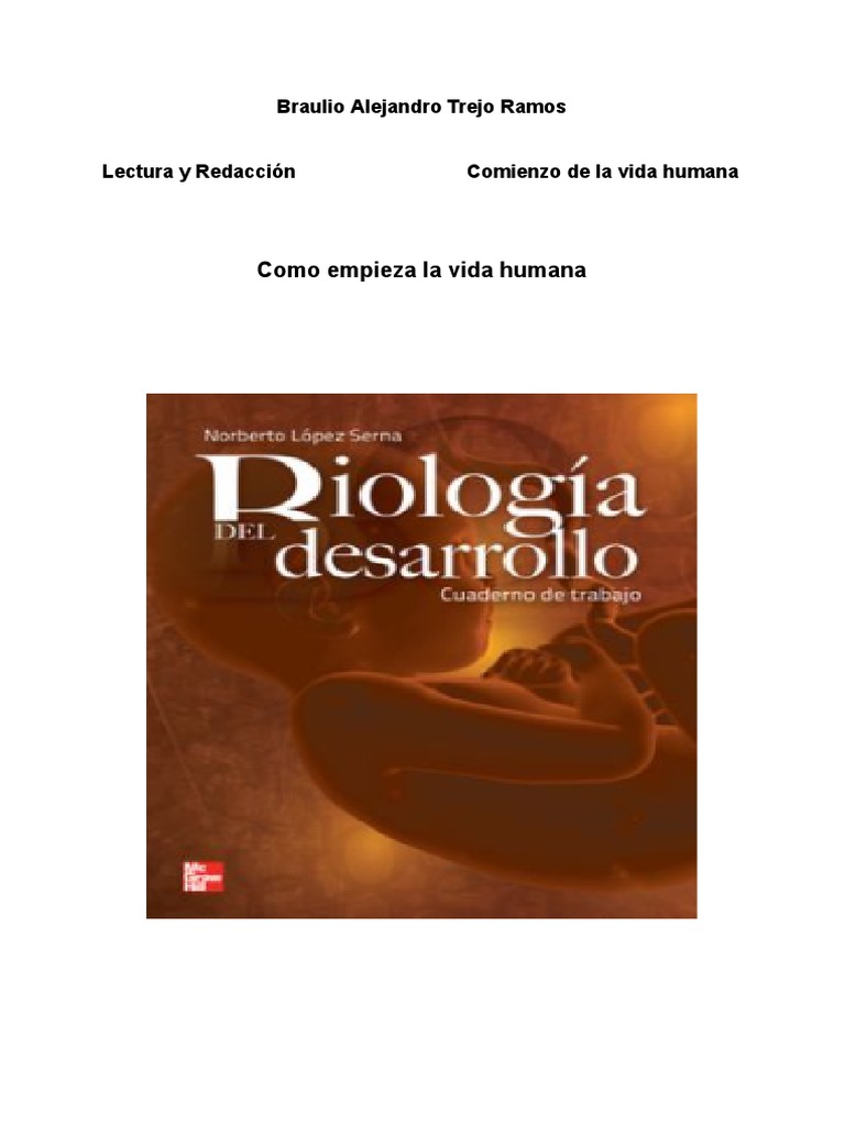 Comienzo de La Vida Humana | PDF | Vida | Biología Celular)