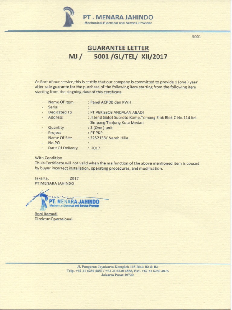 Sertifikat Panel OBL | PDF