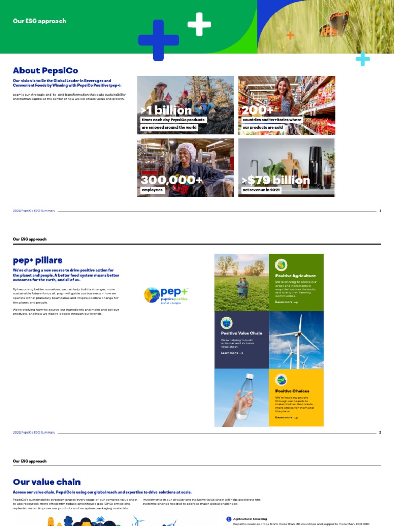 PepsiCo ESG 2021 | PDF | Pepsi Co | Recycling