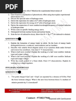 Class 12 Phy Imp Questions | PDF | Science & Mathematics