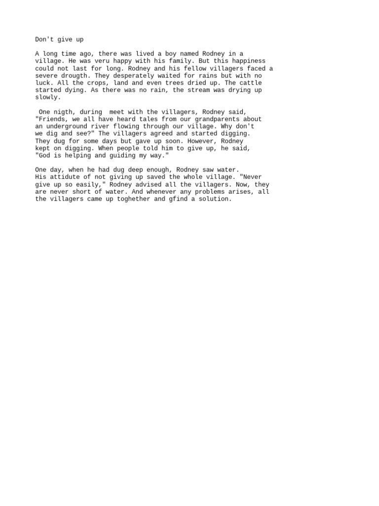 Don't Give Up From Anudari | PDF