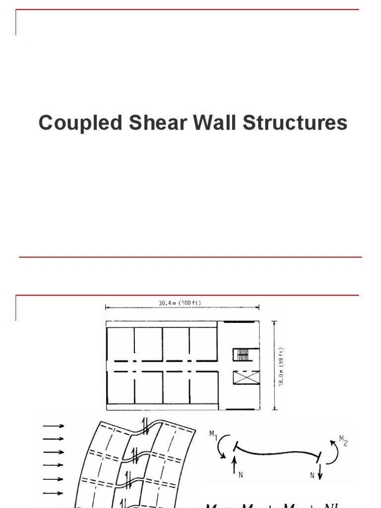 Coupled Shear Wall Analysis Techniques | PDF