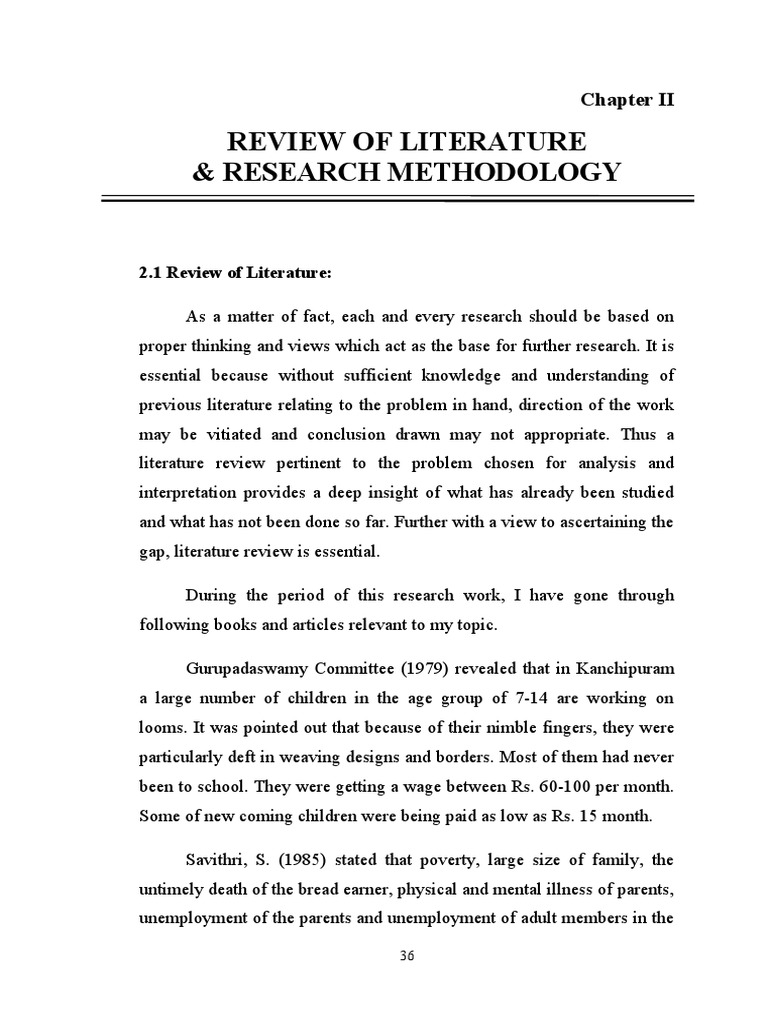 bbb chapter 2 corrected review of literature and research methodology | PDF