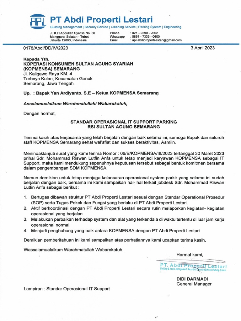 Standar Operasional IT Support | PDF