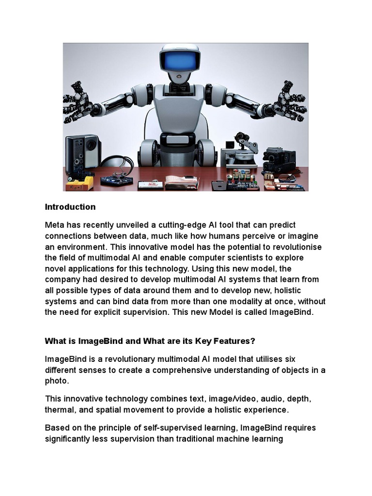 ImageBind by Meta AI-AI Model That Binds Data From Six Modalities | PDF