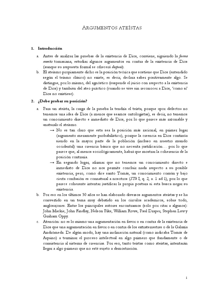 2.argumentos Ateístas PDF | Descargar gratis PDF | Ateísmo | Existencia ... 2.argumentos Ateístas PDF | Descargar gratis PDF | Ateísmo | Existencia ...