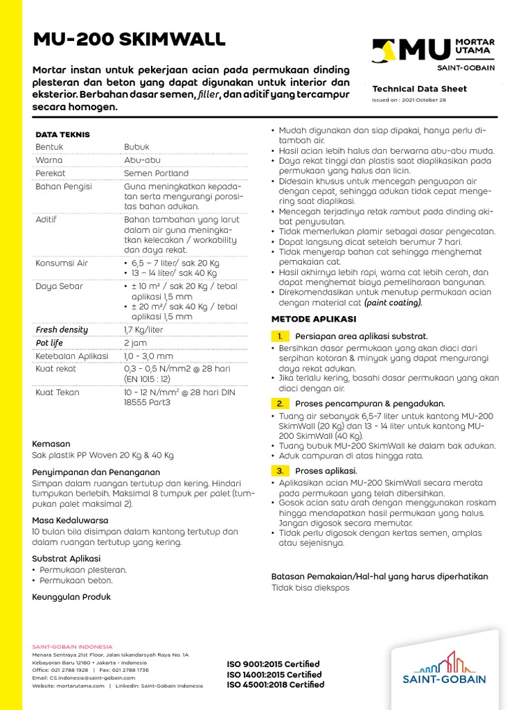 Mu-200 Skimwall | PDF
