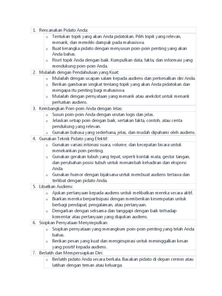 Tutorial Untuk Berpidato Di Depan Mahasiswa | PDF | Karier ...