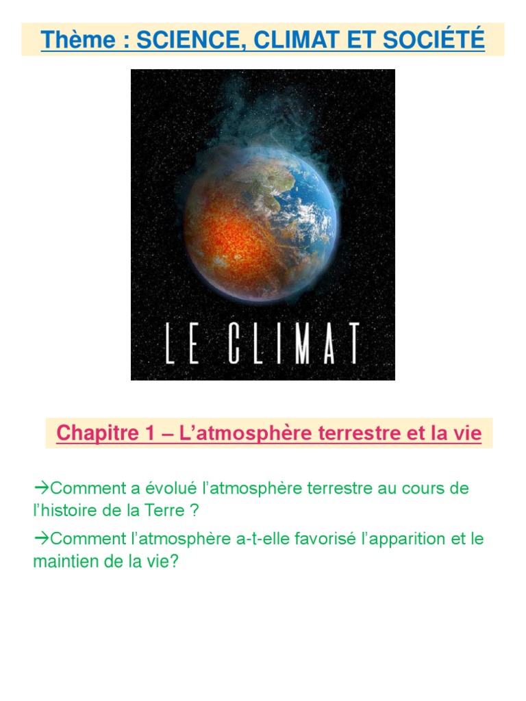 Chap 1 CLIMAT PDF | PDF | Ultra-violet | Terre