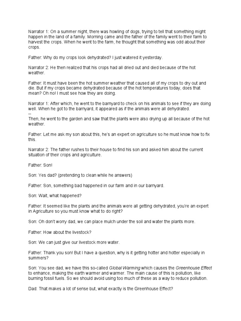 Science Group 4 Script | PDF | Greenhouse Effect | Climate Change