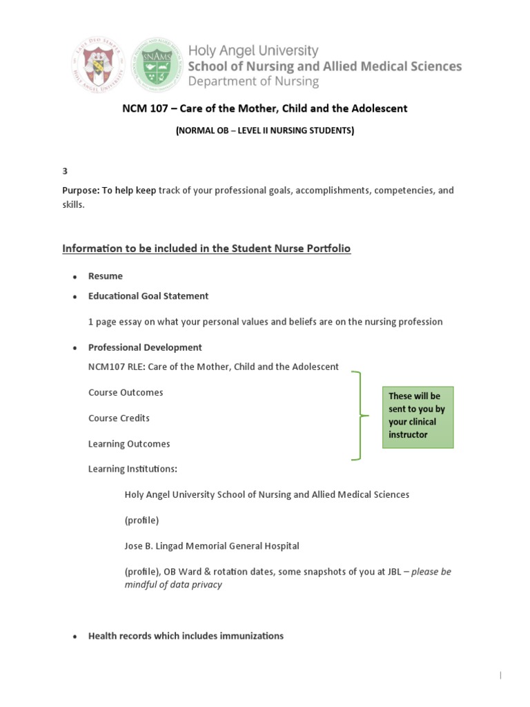 1 Nursing Portfolio OB Ward | PDF | Nursing | Medicine