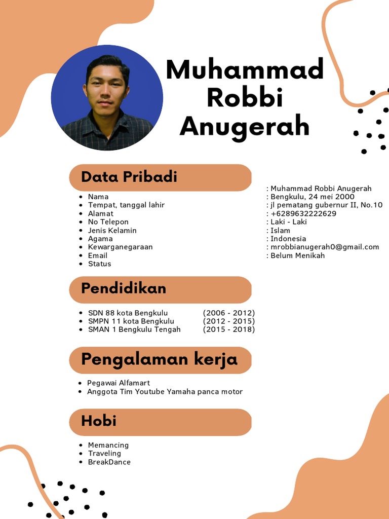 Putih Oranye Resume Lulusan Baru PDF | PDF