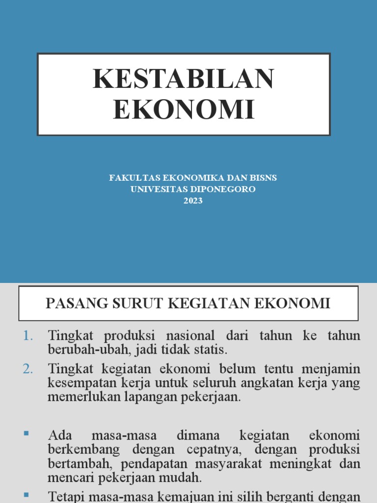 5-Kestabilan Ekonomi | PDF