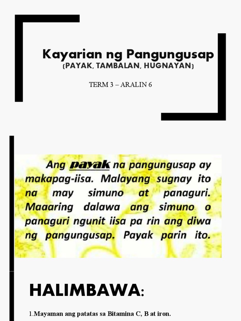 Kayarian NG Pangungusap | PDF