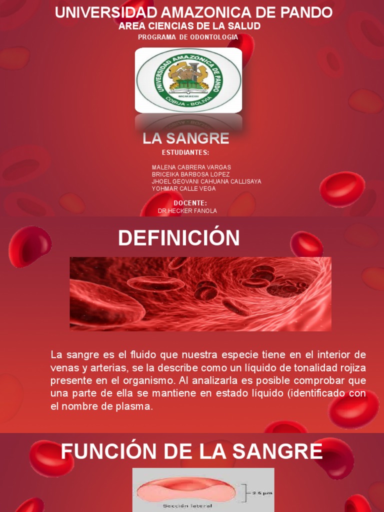 diapositiva sangre.pptx | PDF | Sangre | Sal (química)