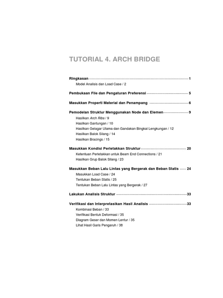 Modul MIDAS Civil - Tutorial 1 | PDF