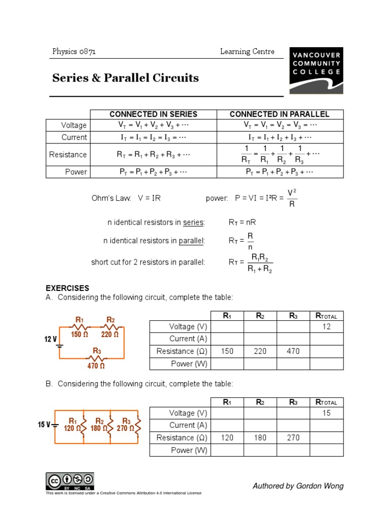 Series and Parallel Circuit Basics | PDF | Series And Parallel Circuits ...