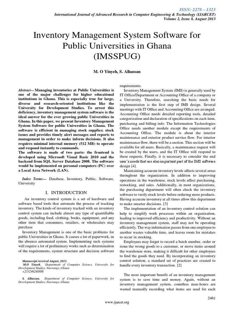 Inventory Management System Software | PDF | Inventory | Computing