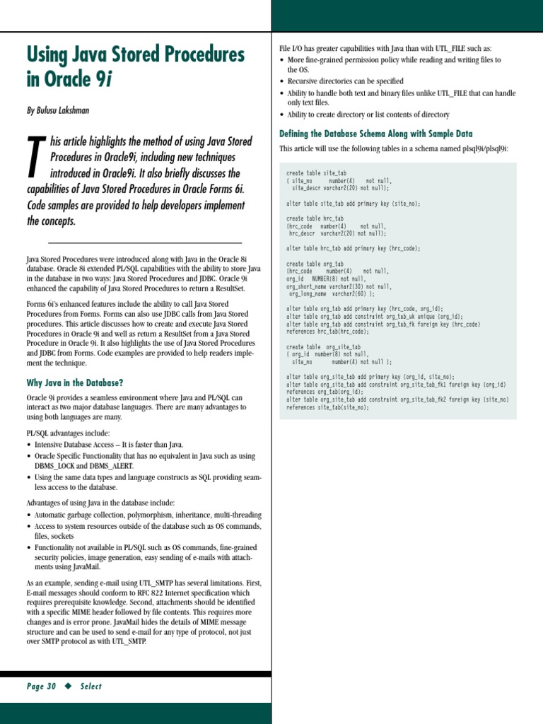 Using Java | PDF | Pl/Sql | Oracle Database