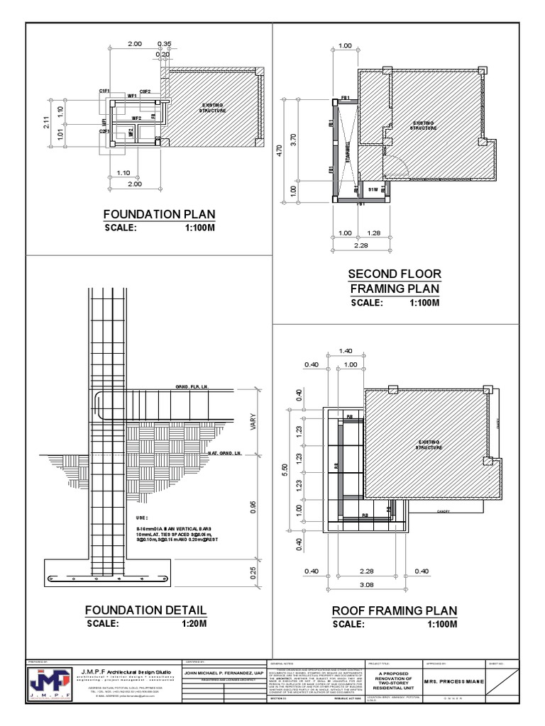 Foundation Plan: Scale: 1:100M | PDF