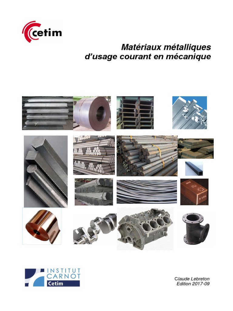 Matériaux métalliques en mécanique | PDF | Technologie et ingénierie