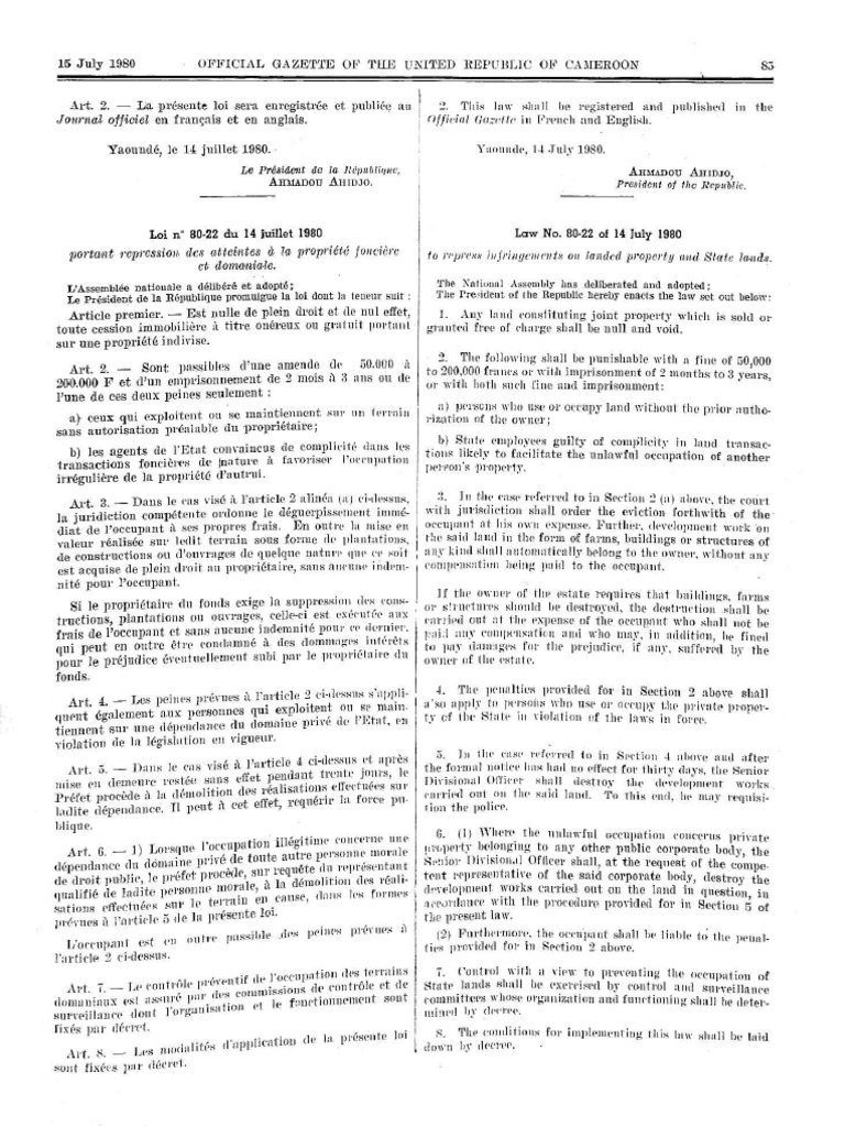 215.07.80.1 Loi Du 14 Juillet 1980 - Repression Des Atteintes A La ... 215.07.80.1 Loi Du 14 Juillet 1980 - Repression Des Atteintes A La ...