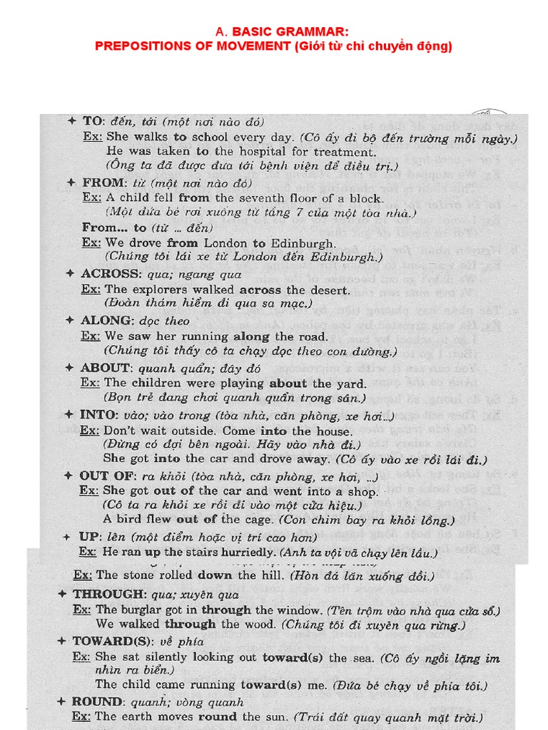 Part1.Prepositions of Movement | PDF | Semantics | Linguistics