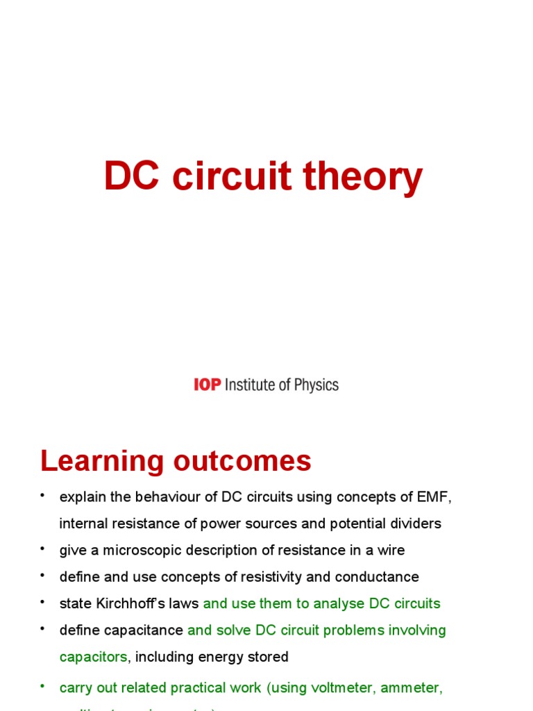 DC Circuit Theory | PDF | Electrical Network | Voltage