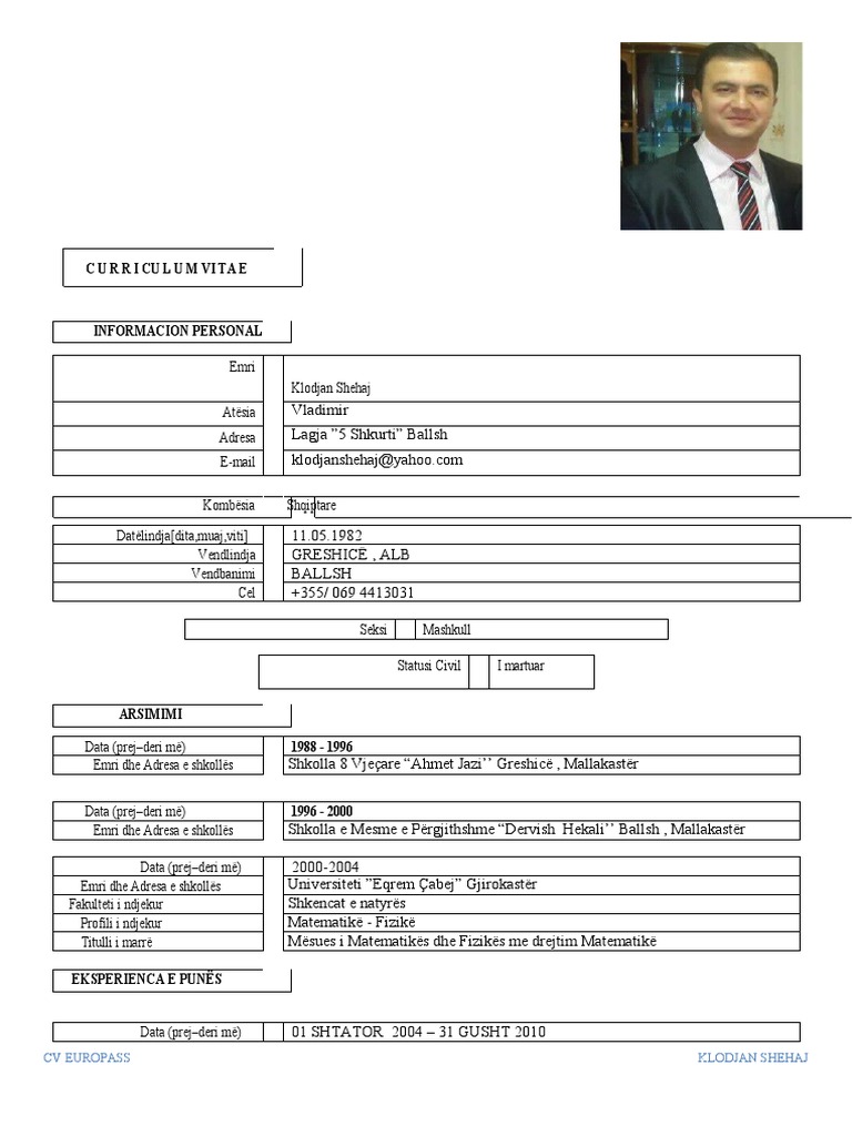 CV EUROPASS.docx | PDF