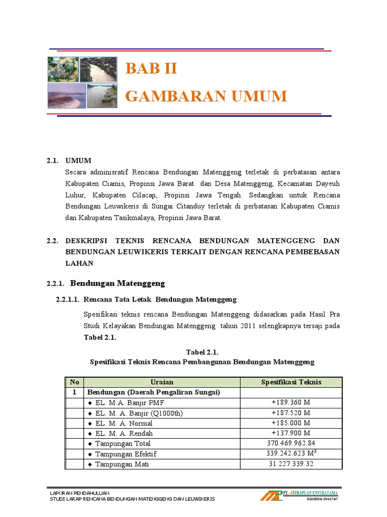 Rencana Bendungan Matenggeng | PDF | Sains & Matematika