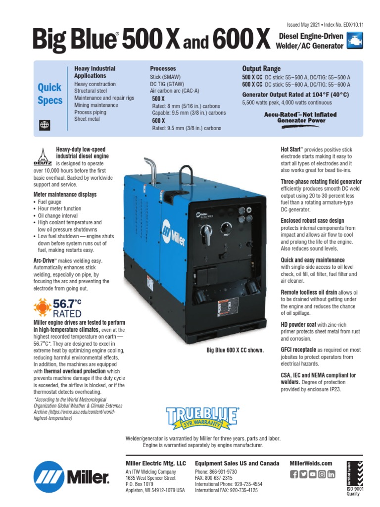 Miller Big Blue 600x | Download Free PDF | Electrical Engineering ...