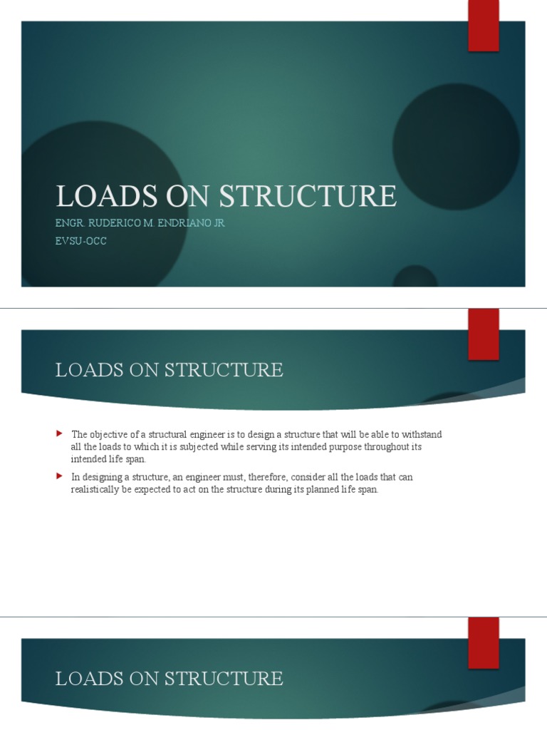 Loads On Structure | PDF | Structural Load | Beam (Structure)
