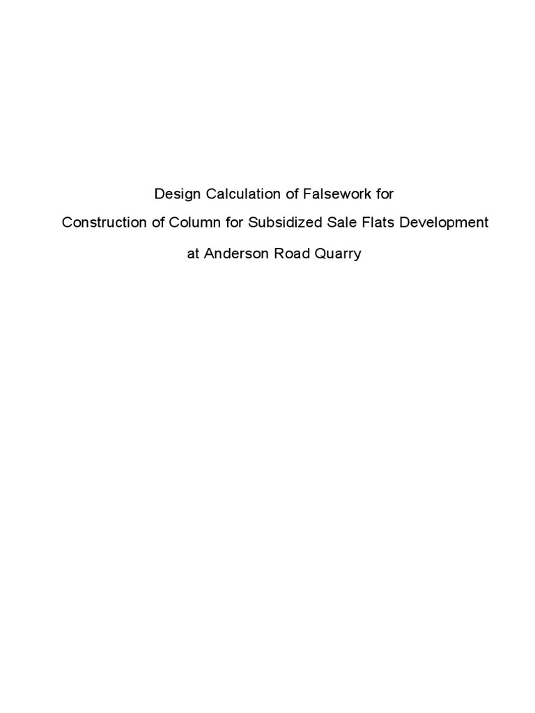Design Calculation of Formwork and Falsework of Column - r2 | PDF ...