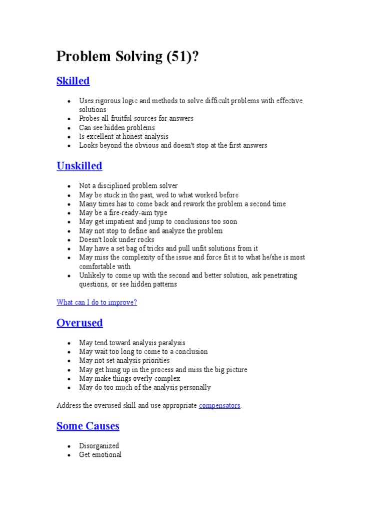 51 - Problem Solving | PDF | Analysis | Bias
