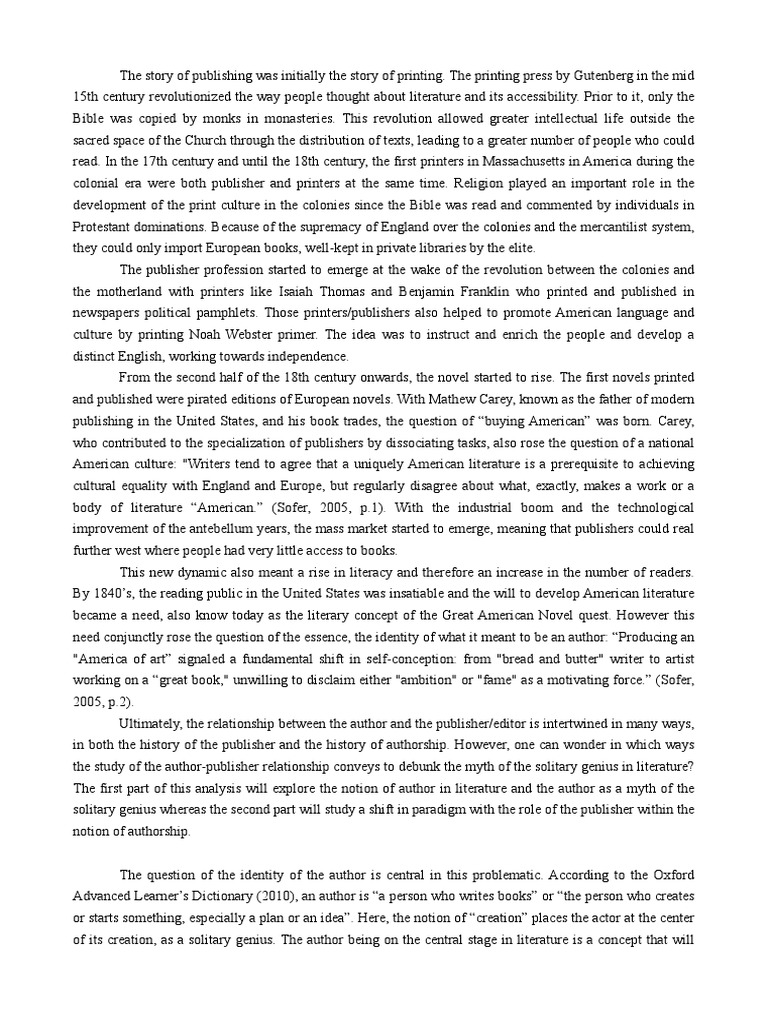 History of Publishing in The United States | PDF | Books