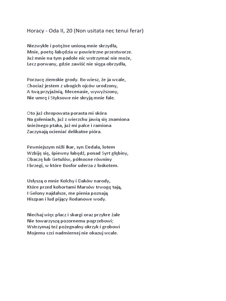 Horacy Do Mecenasa | PDF
