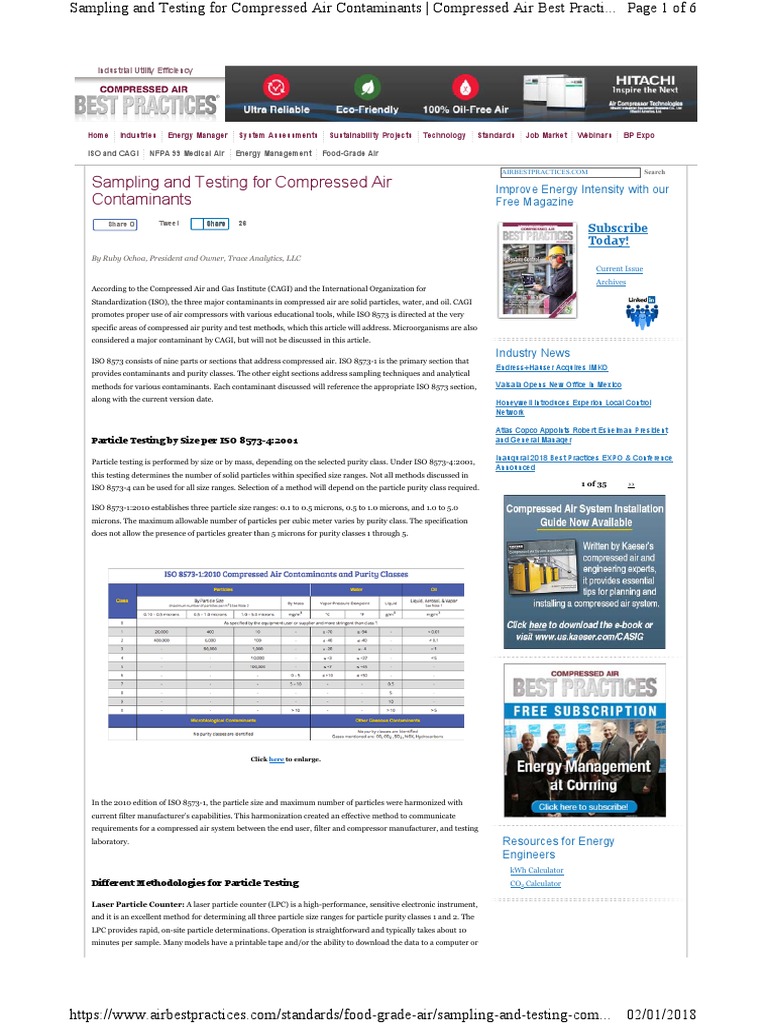 Iso 8573-4 2001 | PDF | Pipe (Fluid Conveyance) | Gas Chromatography