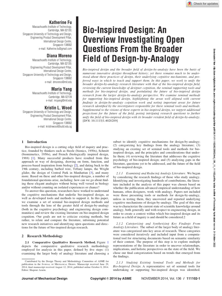 BIO-INSPIRED DESIGN PAPER.pdf | PDF