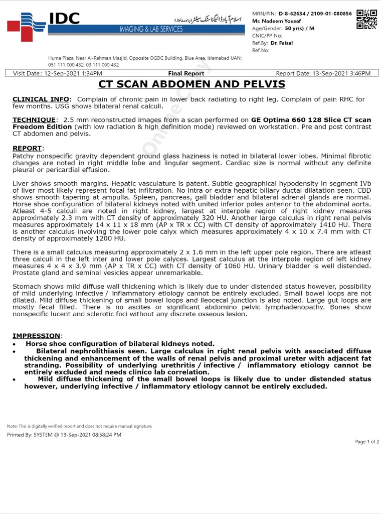 CT SCAN- ABDOMEN | PDF