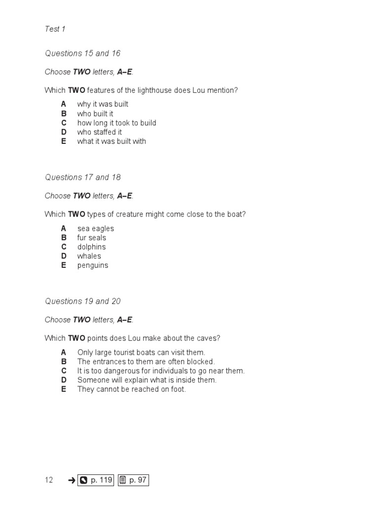 Cam 17 Listening T1 S2 Modified MCQs PDF | PDF | Social Science