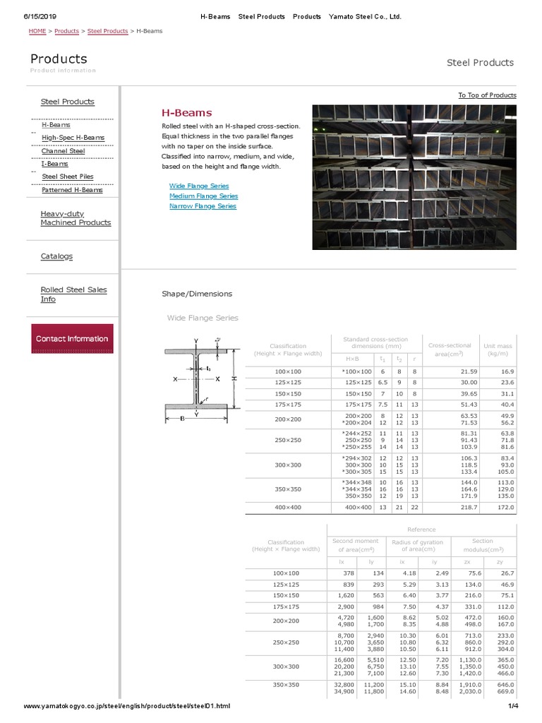 H-Beam Catalogue Jindal | PDF | Structural Engineering | Mechanical Engineering