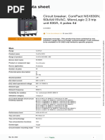 Product Data Sheet: Circuit Breaker, Compact Nsx250F, 36Ka/415Vac, 3 ...