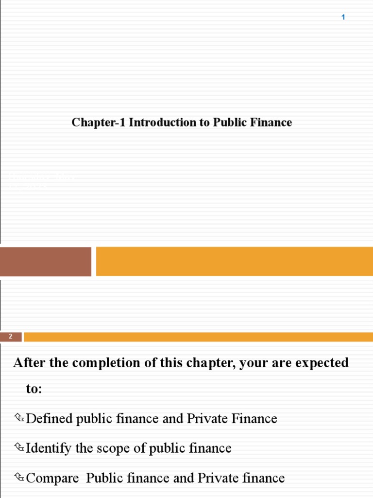 Chapt 1- Introduction to Public Finance.ppt | PDF | Public Finance ...