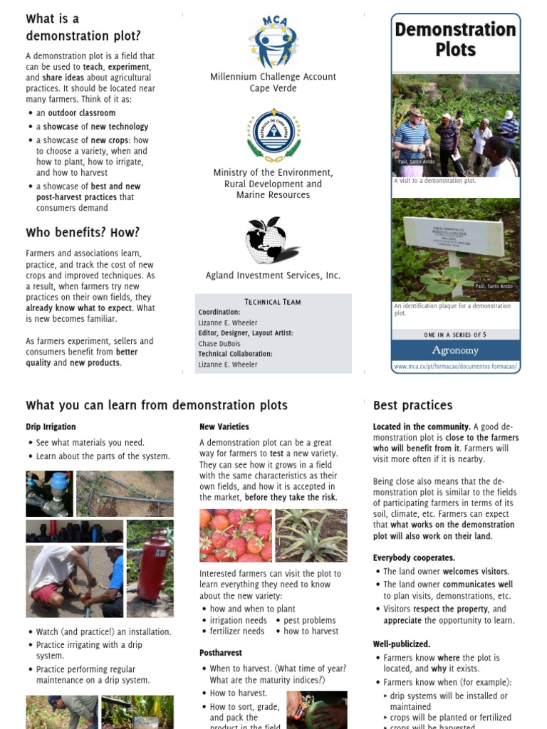 Agronomy-Demonstration Plots PDF | PDF | Agriculture | Farmer