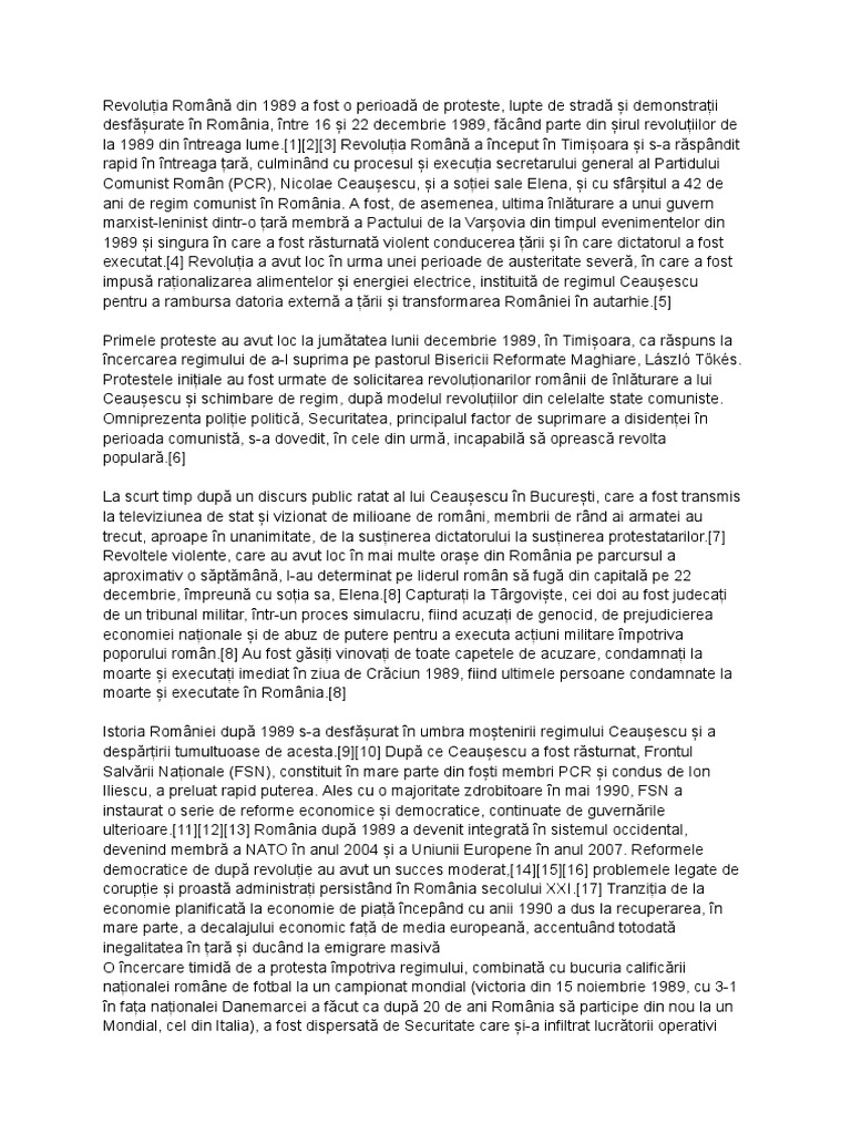 Revolutia Din 1989 | PDF