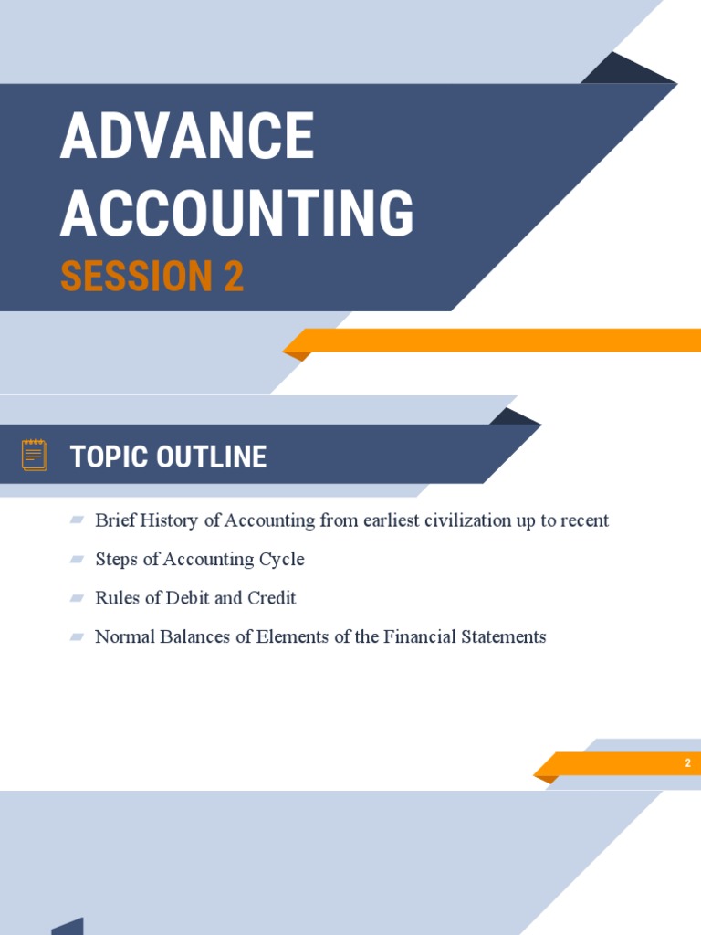 Advance Accounting Session 2 | PDF | Debits And Credits | Expense