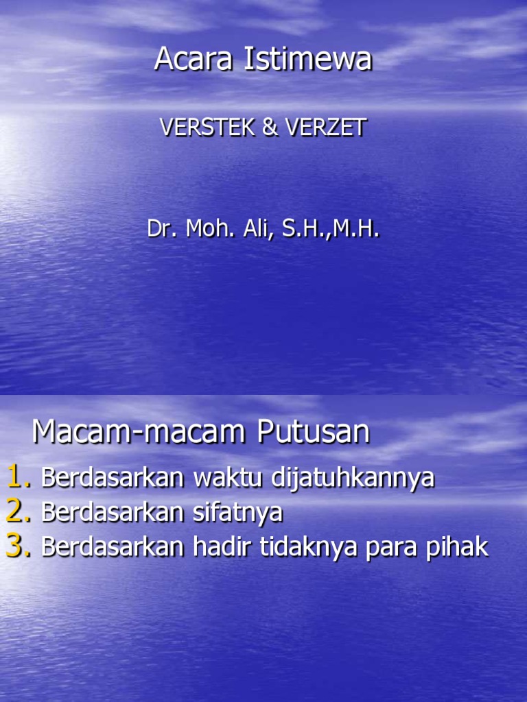 Verstek Dan Verzet | PDF