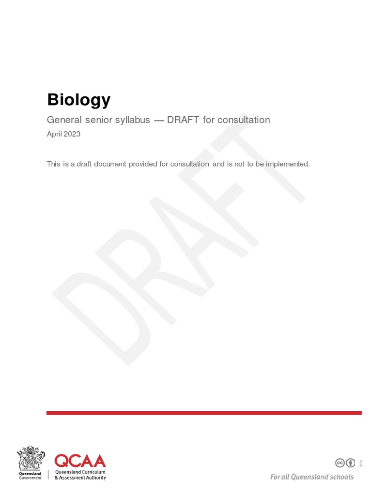SNR Biology Syll Draft 1 | PDF
