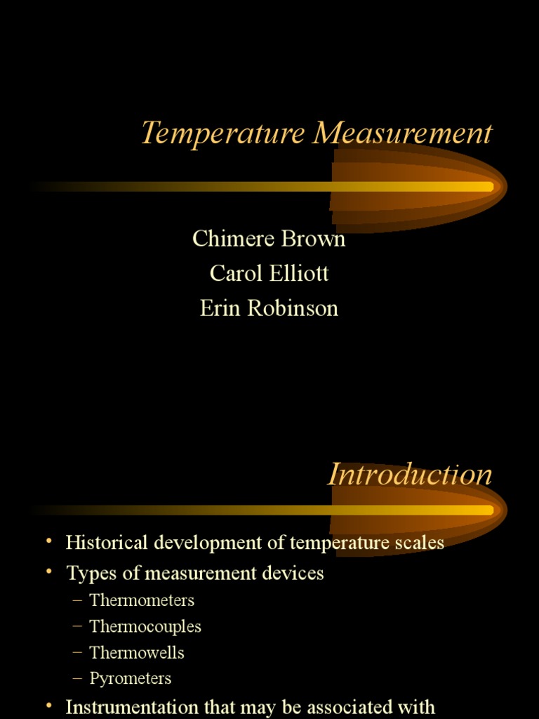 Temperature MeasurementPpt2 | PDF | Thermocouple | Thermometer