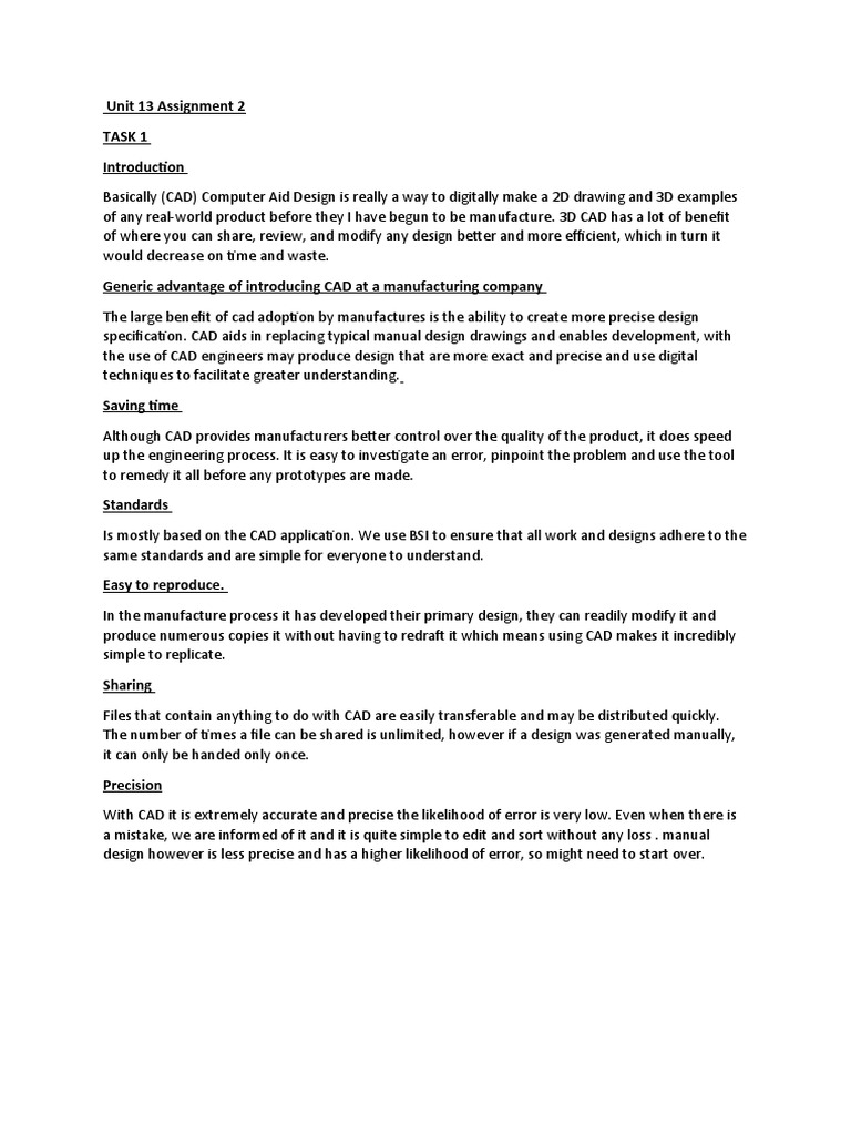 Unit 13 Assignment 2 | PDF | Computer Aided Design | Software